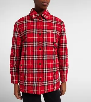 Burberry Checked Padded Wool Jacket