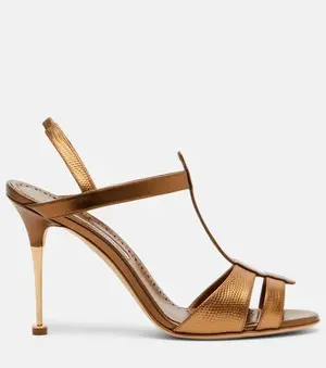Manolo Blahnik Retaux 105 Leather Slingback Sandals