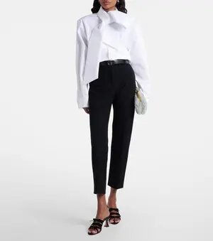 Manolo Blahnik Clementel 70 Velvet Mules - Black