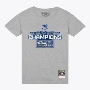 Mitchell & Ness New York Yankees Cooperstown Collection Subway Series Champs T-shirt - Gray