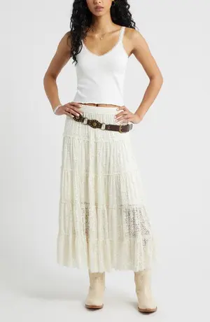 Bp. Lace Maxi Skirt - Ivory