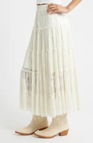 Bp. Lace Maxi Skirt - Ivory