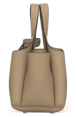 TOD'S T Timeless Micro Top Handle Bag - Naturale/flan