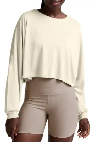 Beyond Yoga Studio Knit Long Sleeve T-Shirt Vanilla