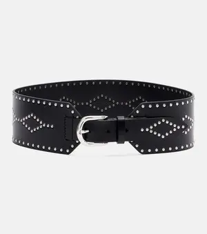 Isabel Marant Étoile Lucie Studded Leather Belt - Black