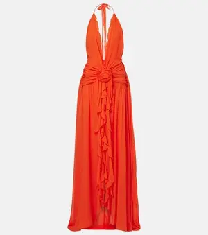 Blumarine Georgette Gown - Orange