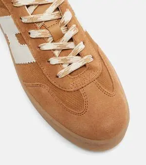 Hogan H698 Suede Platform Sneakers - Brown