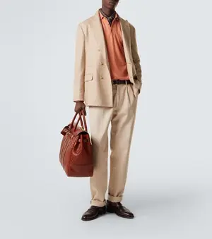Brunello Cucinelli Cotton Polo Sweater - Orange