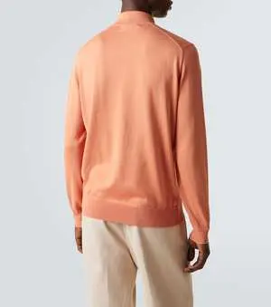 Brunello Cucinelli Cotton Polo Sweater - Orange