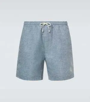 Brunello Cucinelli Printed Swim Trunks - Blue