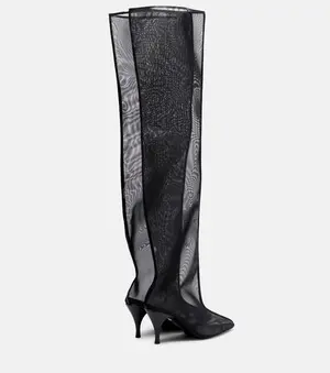 HERBERT LEVINE Mesh Knee-high Boots