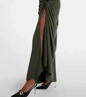 Coperni Suspended Draped Jersey Gown - Green
