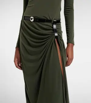 Coperni Suspended Draped Jersey Gown - Green
