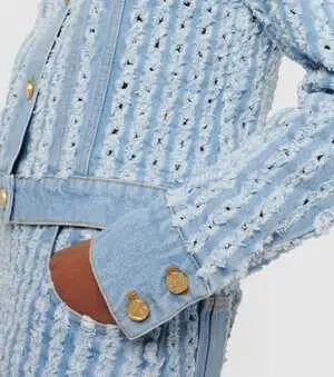 Nina Ricci Striped Denim Trucker Jacket