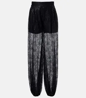 Nina Ricci Sequined Lace Balloon Trousers