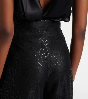 Nina Ricci Sequined Lace Balloon Trousers