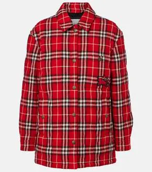 Burberry Checked Padded Wool Jacket