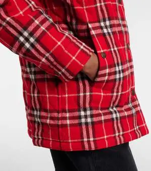 Burberry Checked Padded Wool Jacket