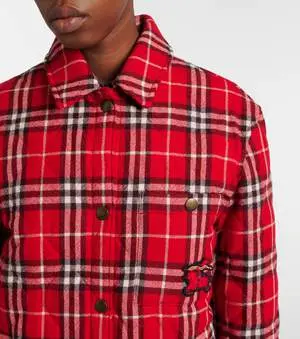 Burberry Checked Padded Wool Jacket