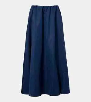 Brunello Cucinelli Cotton-blend Midi Skirt