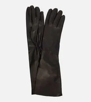 TOTEME Leather Gloves - Black
