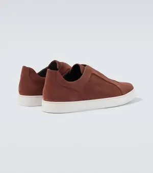 Manolo Blahnik Suede Slip-on Sneakers