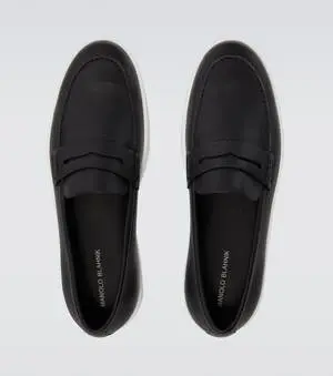 Manolo Blahnik Ellis Leather Loafers