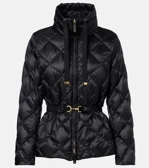 Max Mara Belted Quilted Down Jacket