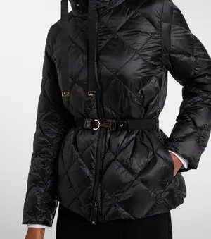 Max Mara Belted Quilted Down Jacket