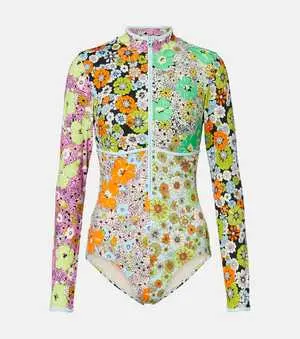 ALEMAIS Floral Print Rashguard Swimsuit - Multicoloured