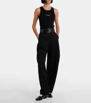 Givenchy Paris Logo Cotton Tank Top - Black