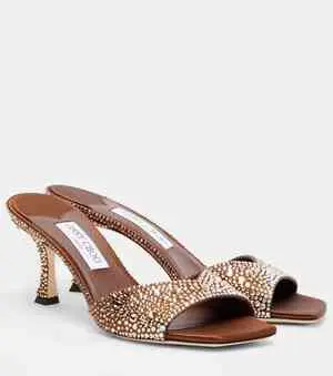 JIMMY CHOO Skye 70 Embellished Mules