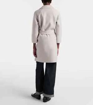 Max Mara Arona Virgin Wool Wrap Coat - Beige