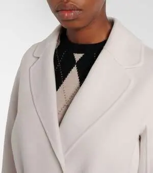 Max Mara Arona Virgin Wool Wrap Coat - Beige