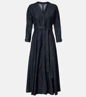 Max Mara Ambra Denim Wrap Dress