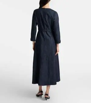 Max Mara Ambra Denim Wrap Dress