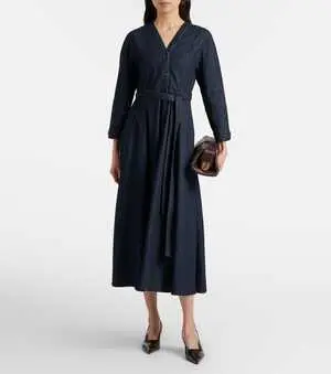 Max Mara Ambra Denim Wrap Dress