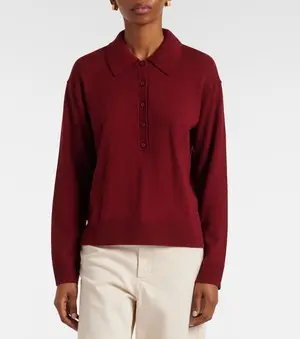 Max Mara Frisia Wool Polo Sweater - Red