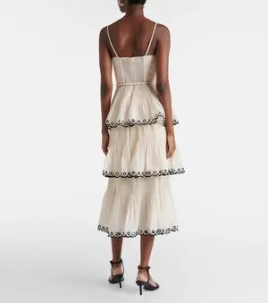 Zimmermann Embroidered Bustier Dress