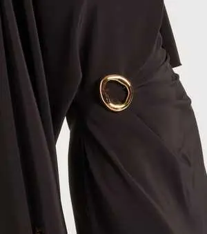 JOSEPH Joya Satin Twill Midi Dress - Brown