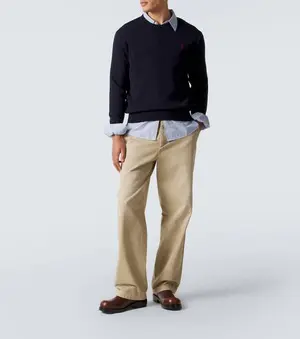 AMI Paris De Coeur Merino Wool Sweater