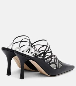 Manolo Blahnik Netas 90 Leather Mules