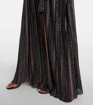 Missoni Chevron Lame Cardigan - Brown