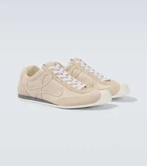 Loewe Ballet Runner 2.0 Sneakers In Suede And Leather - Beige