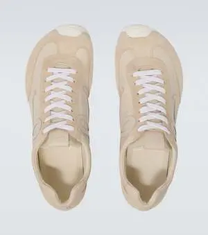Loewe Ballet Runner 2.0 Sneakers In Suede And Leather - Beige