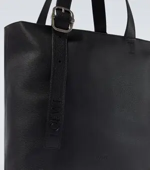Loewe Loop Leather Tote Bag - Black