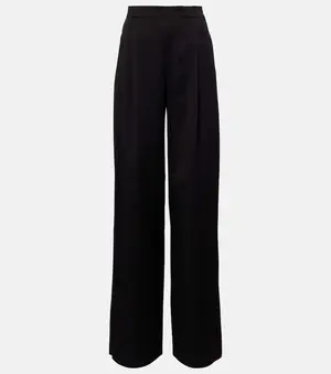 Max Mara Cono High-rise Wide-leg Pants - Black