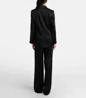 Max Mara Cono High-rise Wide-leg Pants - Black