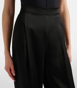 Max Mara Cono High-rise Wide-leg Pants - Black