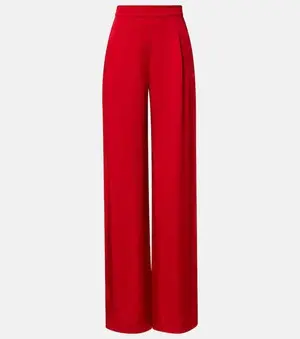 Max Mara Cono High-rise Wide-leg Pants - Red
